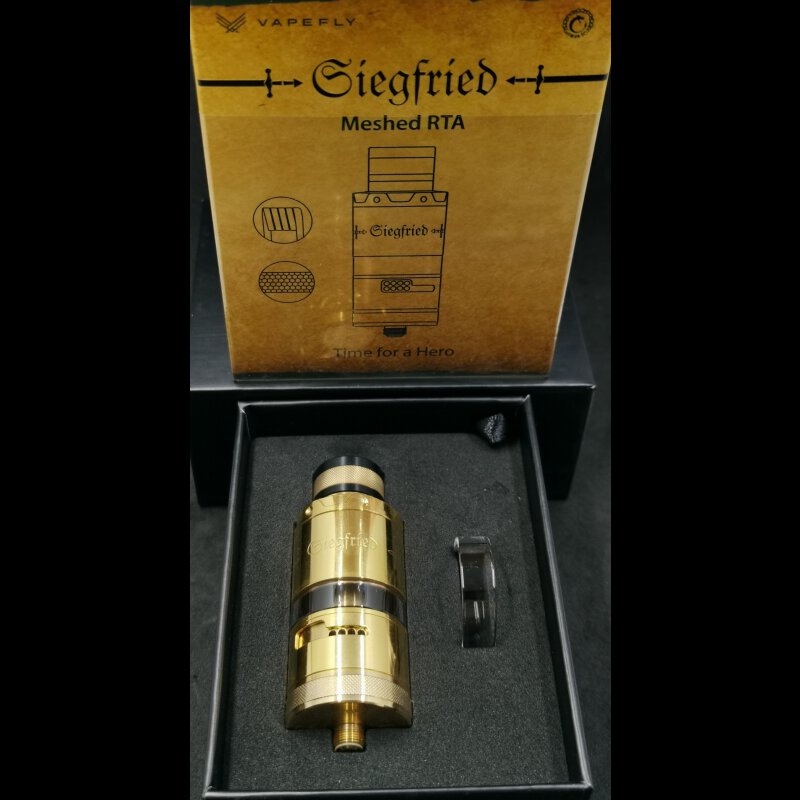 vergoldetes Siegfried RTA Set von Vapefly, Gold - E-Schmök Handmadeco